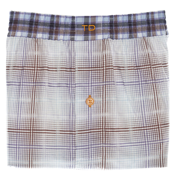 Purple Check Boxer Short - Thomas Dean & Co.